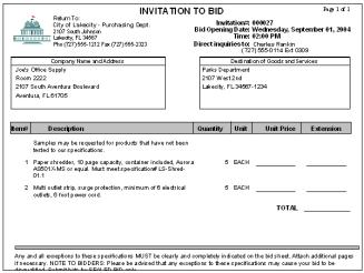 APSWin Bid Solicitation Management